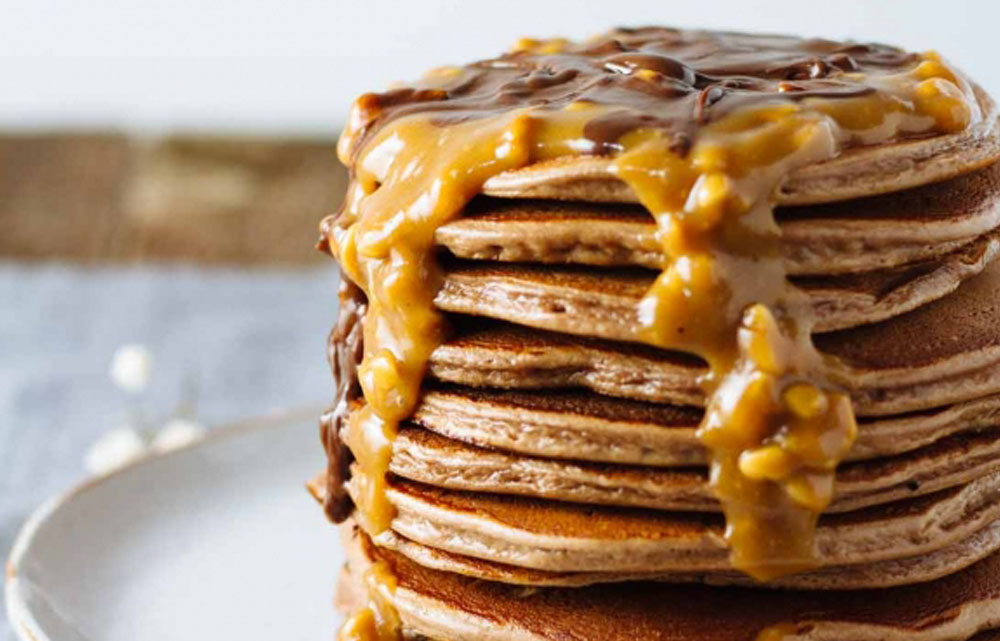Pancakes με Φιστικοβούτυρο & Καραμέλα - Greeknut